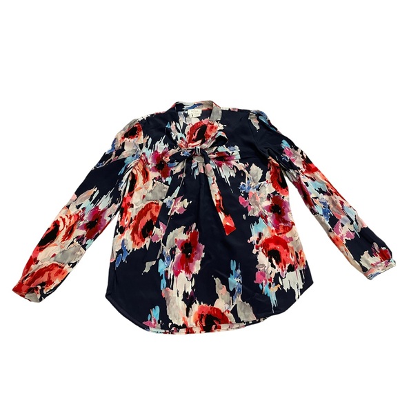 kate spade | Tops | Kate Spade Live Colorfully Size Xs 0 Silk Blouse ...